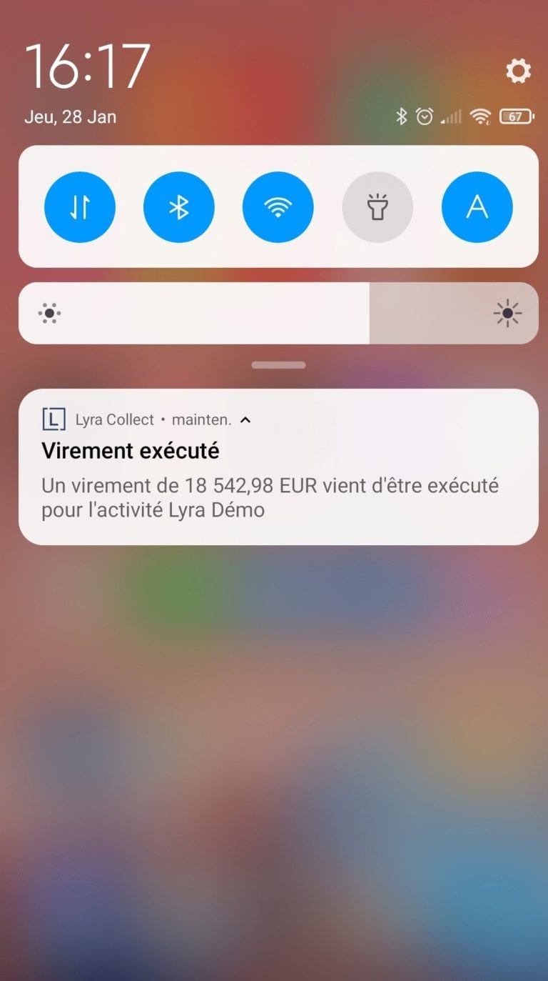 Des notifications sur l'application mobile Lyra Collect - Lyra France