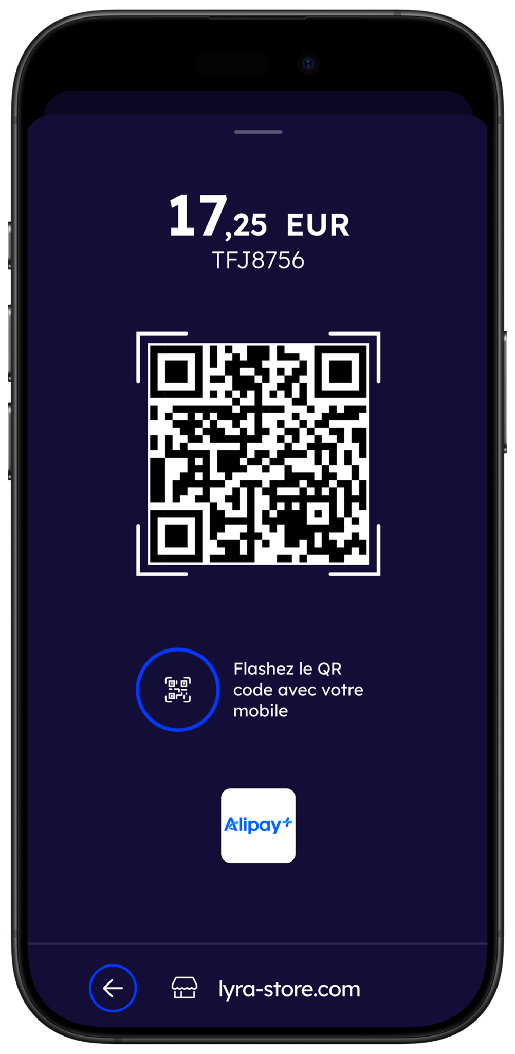 QR code, encaissement en point de vente avec Lyra Nomad