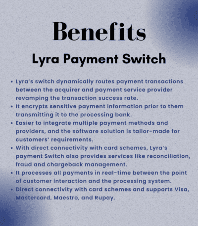 5 Features of Lyra Payment Switch you should know!