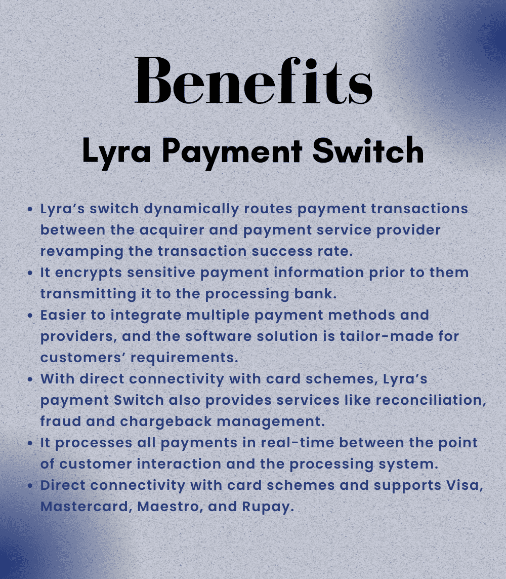 5 Features of Lyra Payment Switch you should know!